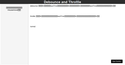 Debounce And Throttle Demo Codesandbox
