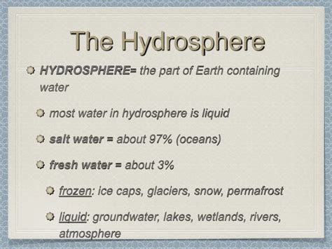 Ppt Exploring The Hydrosphere Earths Water Systems In Depth