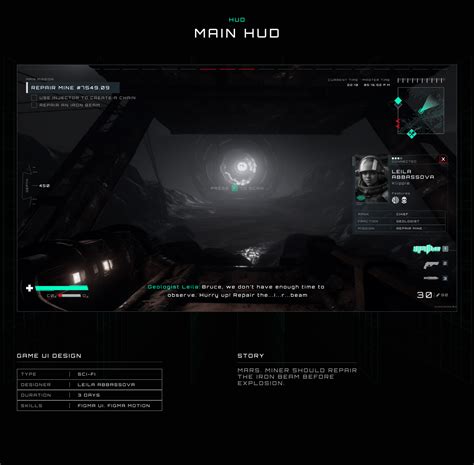 sci fi game ui ux design behance