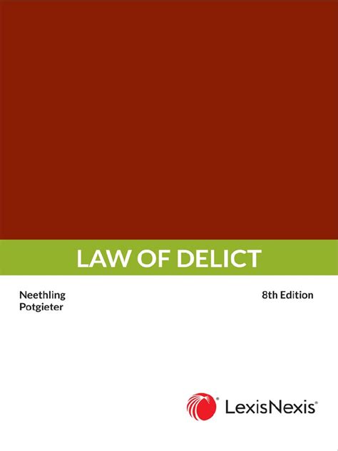 Delict 8 Th Pdf Causation Law Doctrine