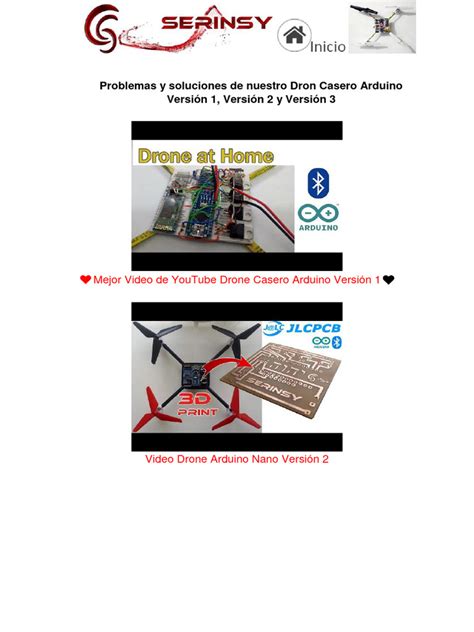 Manual Soporte Drone Arduino 3d Version 2 Serinsy Pdf Arduino