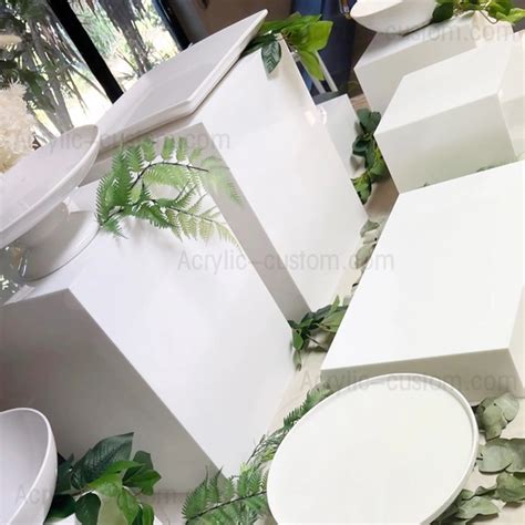 Custom Acrylic Risers White Acrylic Display Risers