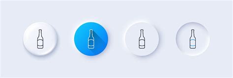 맥주 병 라인 아이콘입니다 펍 크래프트 맥주 간판 선 아이콘 벡터 0명에 대한 스톡 벡터 아트 및 기타 이미지 0명 3차원