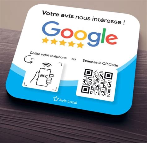 Plaque Nfc Avis Google X Cm Avis Local