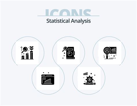 Statistical Analysis Glyph Icon Pack 5 Icon Design Research Diagram