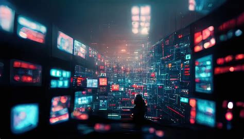 premium ai image soncept of virtual environment and cyberspace set of