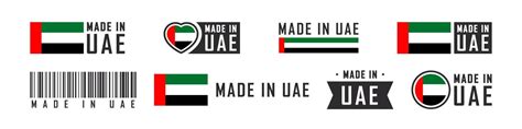 Made In Uae Logo Or Labels Uae Product Emblems Vector Illustration 17182745 Vector Art At Vecteezy