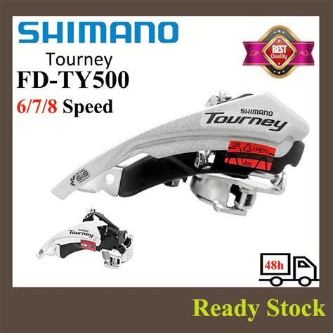 SHIMANO Tourney FD-TY500 Mountain Bike Clamp-On Front Derailleur 34.9mm ...