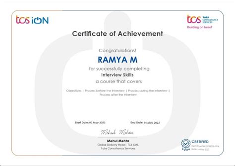 Ramya M On Linkedin Tcsion Learning Hub Interview Skills