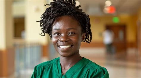 Premium Photo Smiling Phlebotomist Headshot