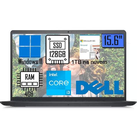 Notebook Dell Inspiron I15 3584 M30b 8 Geracao Intel Core I3 4gb 1tb 15