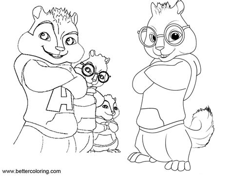 Alvin And The Chipmunks Simon Seville Coloring Page Porn Sex Picture