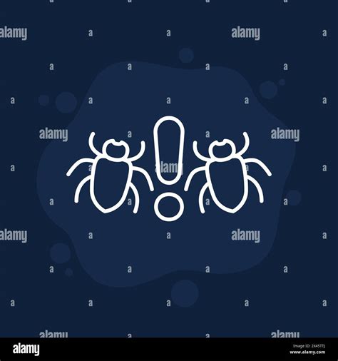 Pest Warning Line Icon Vector Stock Vector Image And Art Alamy