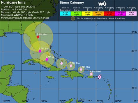 הוריקן אירמי תמונת לוין עדכנית Weather2day