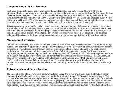 backup target challenges with traditional storage dell powerscale