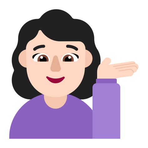 Woman Tipping Hand Flat Light Icon Fluentui Emoji Flat Iconpack