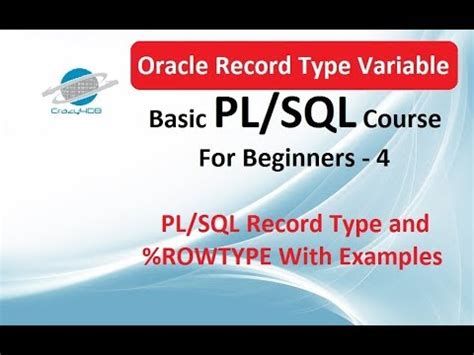 Record ROWTYPE Variable In Oracle Pl Sql Example PL SQL Record Type