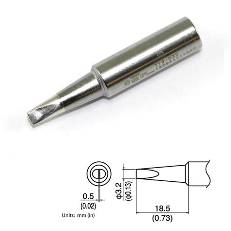 T19 D32 Chisel Soldering Tip 3 2mm X 18 5mm Hakko Uk
