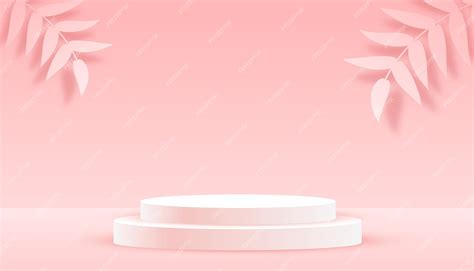 제품 홍보를 위한 빈 3d 피데스탈 플랫폼 배경 무료 벡터