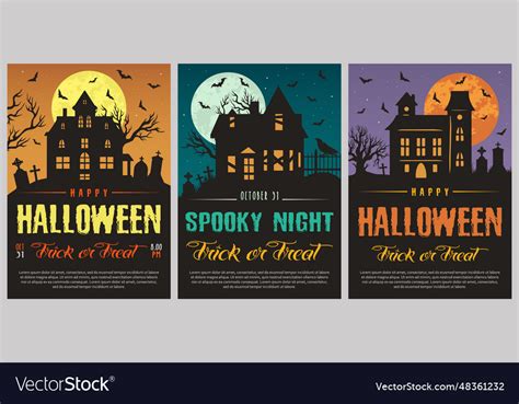 Happy Halloween Stickers Colorful Royalty Free Vector Image