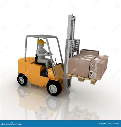 Forklift With Driver Stock Illustration Illustration Of Store 23065218
