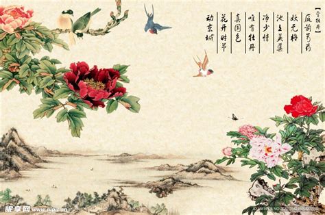 牡丹花设计图 Psd分层素材 Psd分层素材 设计图库 昵图网