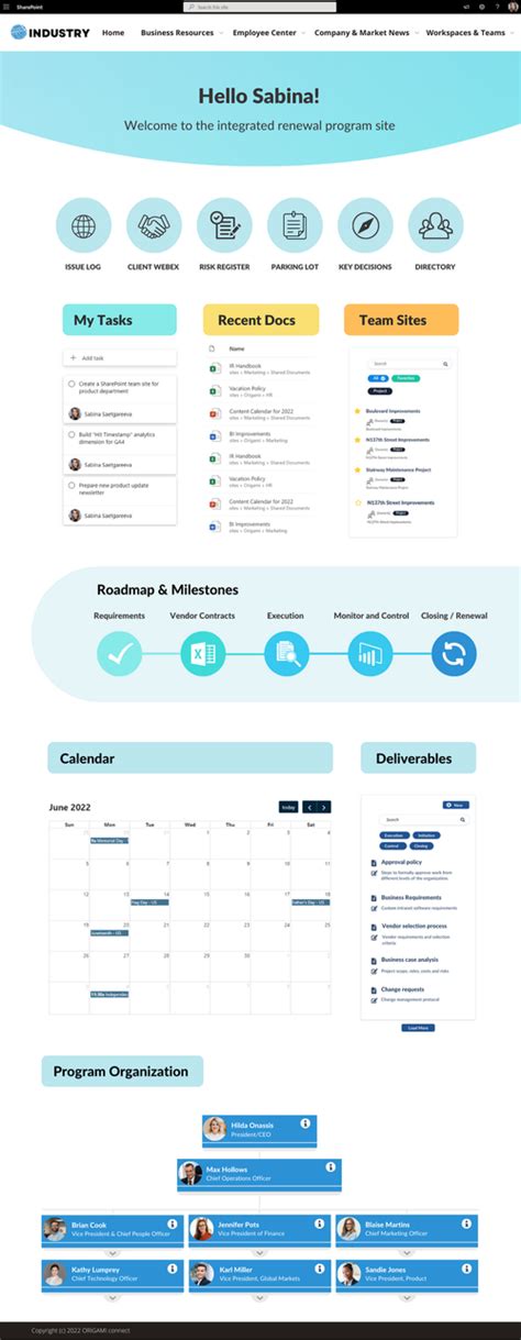 Sharepoint For Project Management Tools And Templates — Origami