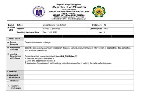 Pr2 Week 5 Docx Sample Lesson Plan Docx