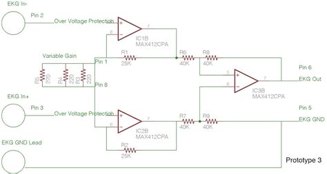 Ecg Bioamp Equivalent Circuit Diagram Ecg Circuit This Is Th