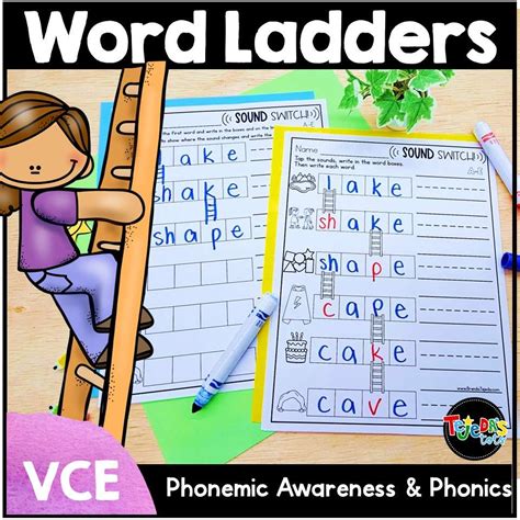 Vce Word Ladders Word Chains Phonemic Manipulation Activity 1st Grade