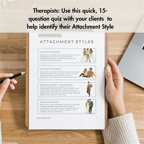 Attachment Style Quiz Therapy Worksheet Exercise For Attachment Styles