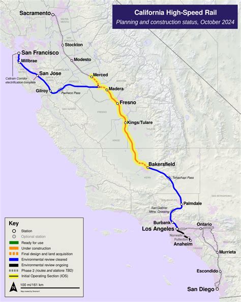 California High Speed Rail Progress Map
