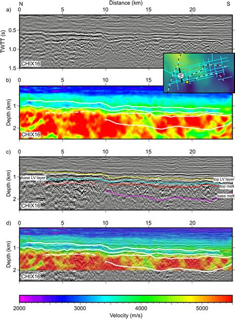 Profile Chix16 A Time‐migrated Seismic Image B Full‐waveform