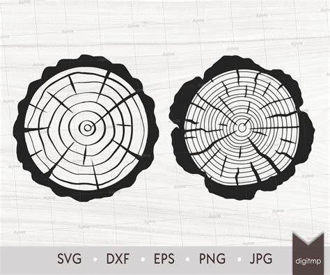 Wood Slices Tree Trunk Stump Onni Wood Log Slices Laser Cut Template