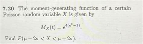720 ﻿the Moment Generating Function Of A Certain