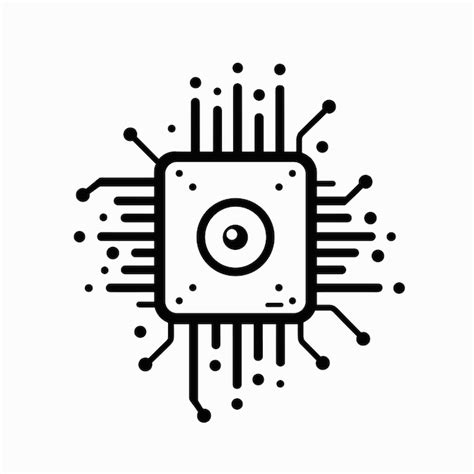 Illustration Of A Microchip With Circuit Connections Symbolizing Technology And Innovation