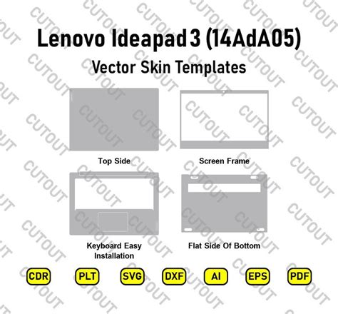 Lenovo Ideapad 3 14ada05 Vector Skin Cut Files