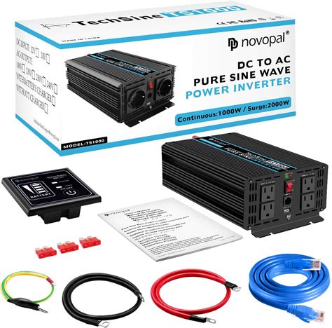 New Deal Novopal Pure Sine Wave Power Inverter 1000 Watt 12V DC To 110V