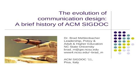 Ppt The Evolution Of Communication Design A Brief History Of Acm