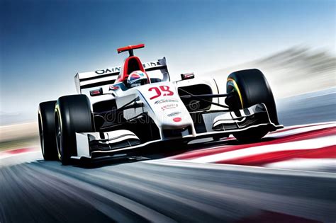 A High Speed Racing Car Navigating A Sharp Turn On A Formula 1 Track