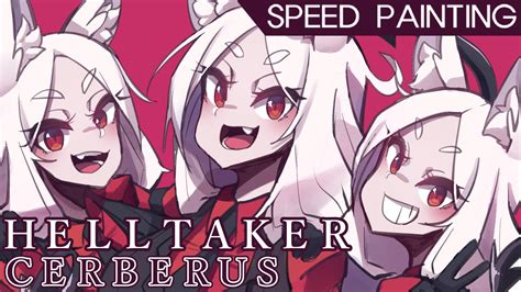 Speed Painting Clip Studio Helltaker Cerberus Youtube