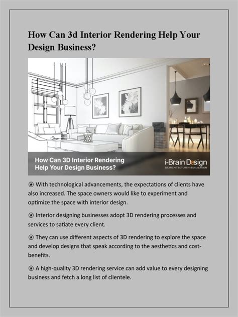 how can 3d interior rendering help your design business pdf