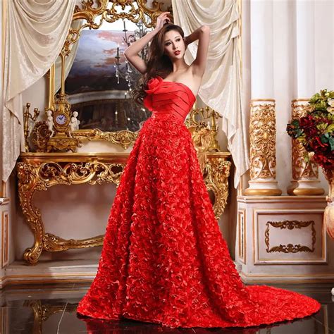 Free Shipping Womens Fashion Red Lace Long Prom Party Gown Formal