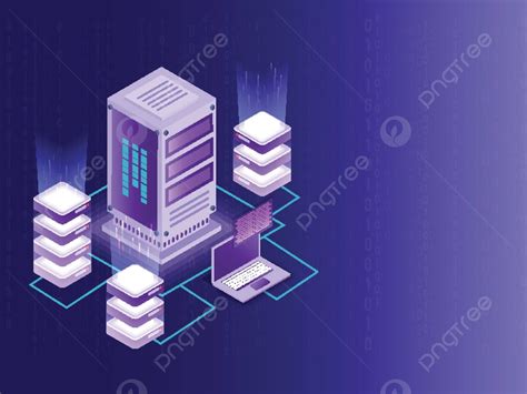 Data Center Isometric Design Featuring Big Data And Local Servers Vector Laptop Design Center