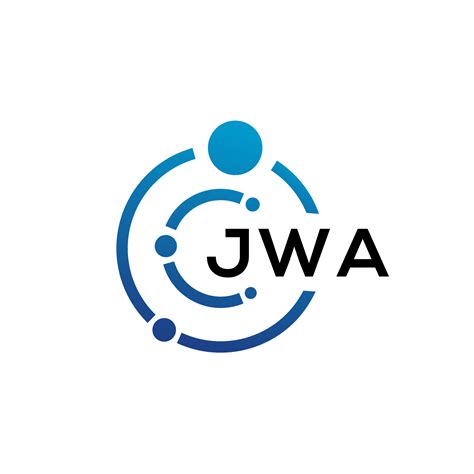 Jwa Letter Technology Logo Design On White Background Jwa Creative Initials Letter It Logo