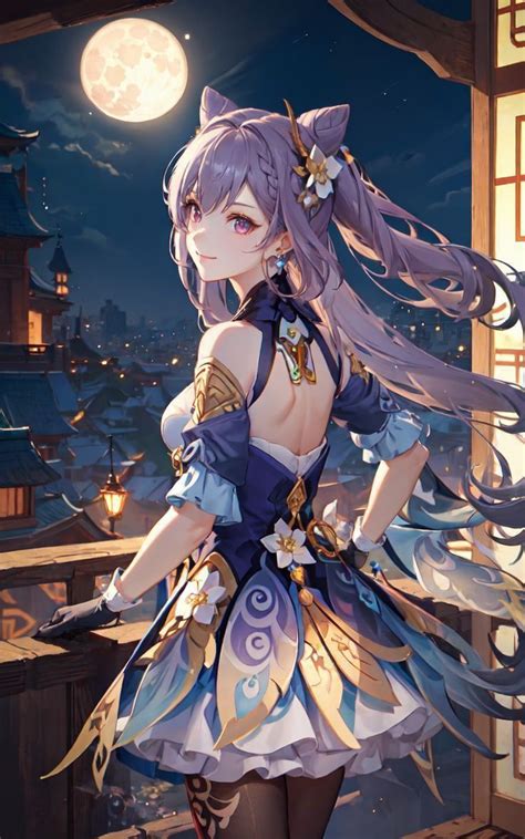 Keqing Genshin Impact イラスト かわいい イラスト 女の子 かわいいイラスト