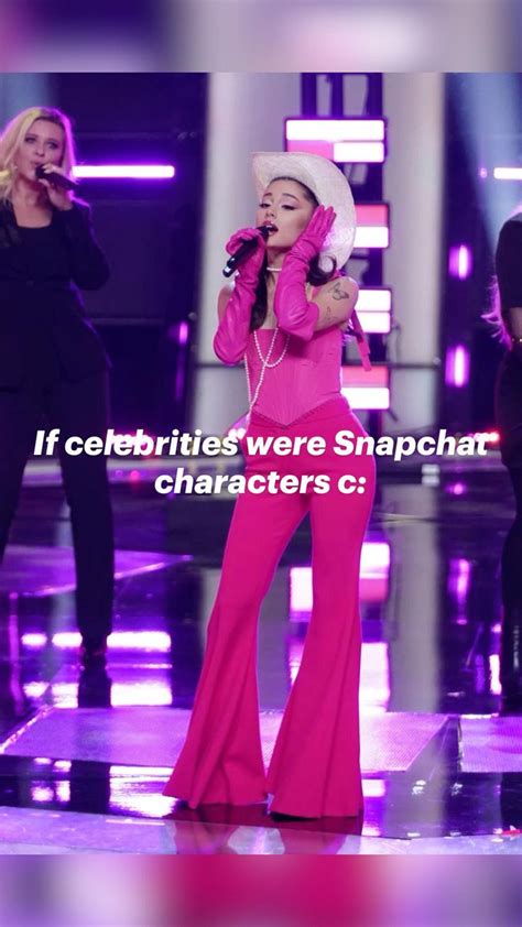 If Celebrities Were Snapchat Characters C Celebrities Snapchat Character