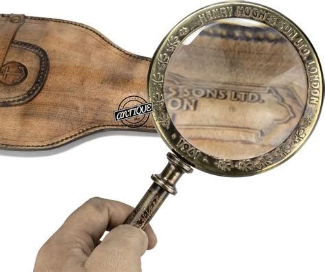Brass Magnifier Henry Hughes Son Ltd London 1941 Nautical Magnifying
