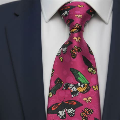Mens Bespoke Necktie Fl 31 Butterflies A Hand Tailored Suit
