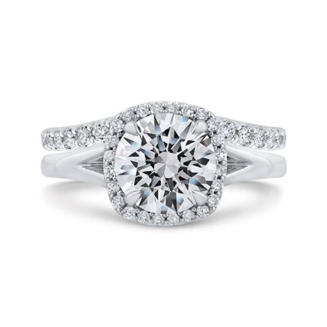 Timeless Split Shank Halo Engagement Ring Jensen Jewelers